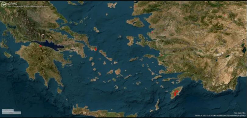 ΦΩΤΙΑ ΤΩΡΑ LIVE: Δείτε τον χάρτη που δείχνει το μέτωπο της κάθε ...